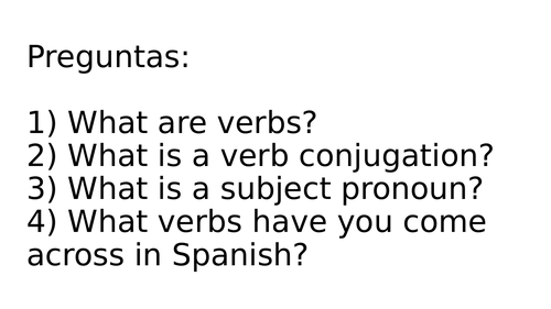 Spanish present tense verbs | Teaching Resources