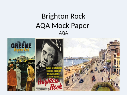 AQA GCSE English Paper 1 Brighton Rock | Teaching Resources