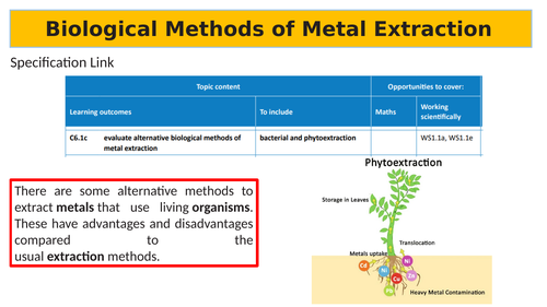 Biological Methods of Metal Extraction + Phytoextraction + Bioleaching ...