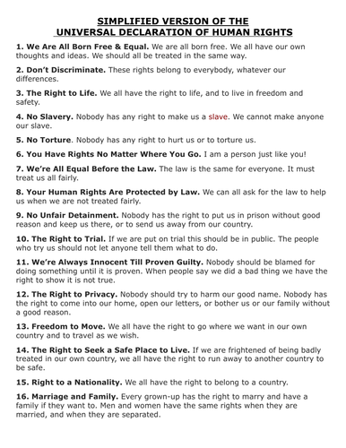 KS4 RE non GCSE Human Rights & Social Justice SOW | Teaching Resources