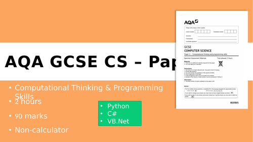 AQA GCSE Computer Science Paper 1 Revision Slides | Teaching Resources