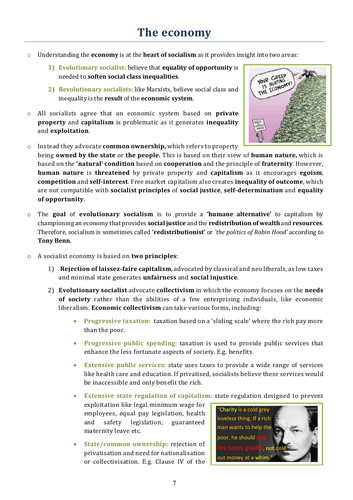 Socialism on the economy A Level Politics | Teaching Resources
