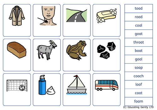 oa phonics spelling practice using Widgit symbols | Teaching Resources