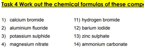 CHEMICAL FORMULA IGCSE CHEMISTRY EDEXCEL {9-1} | Teaching Resources