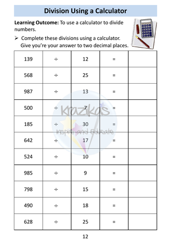 Division - PowerPoint Lesson and Workbook - Functional Skills Maths ...