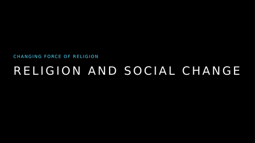 Social change and Beliefs in Society | Teaching Resources