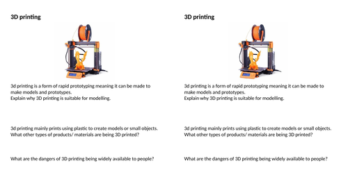 D&T- 26 Design Theory revision / homework's KS3& GCSE | Teaching Resources