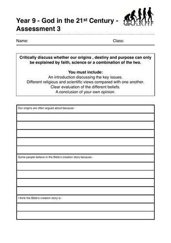 KS3 RE assessment pack | Teaching Resources