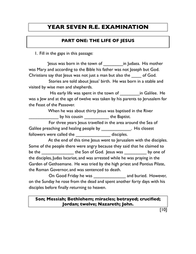 KS3 RE assessment pack | Teaching Resources