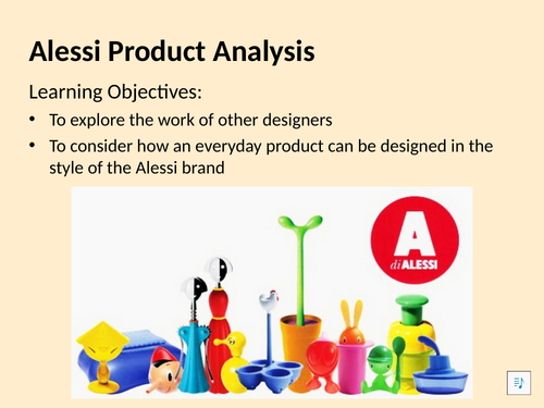 Alessi Product Analysis Cover Lesson - PPT KS3 | Teaching Resources
