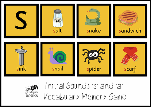 "s" & "a" Initial Sounds Games & Flashcards | Teaching Resources