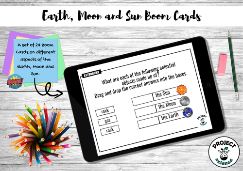 Earth, Moon and Sun Boom Cards™ - Distance Learning | Teaching Resources