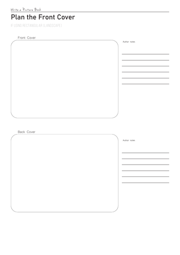 Write a Picture Book Templates | Teaching Resources