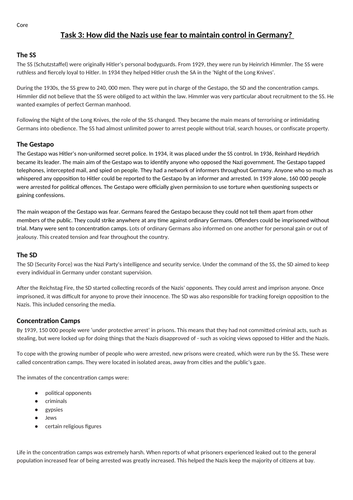 Edexcel: Weimar and Nazi Germany 9-1 | Teaching Resources
