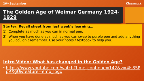 Changes to culture and living standards Golden Age Weimar Germany ...
