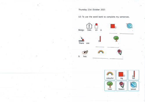 Year 1 English/Writing: Beegu | Teaching Resources