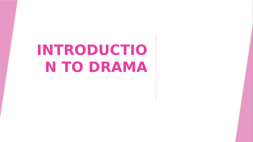 KS3 Introduction to Drama SOW/SOL | Teaching Resources