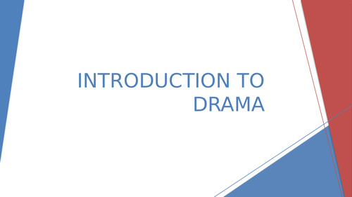 KS3 Introduction to Drama SOW/SOL | Teaching Resources