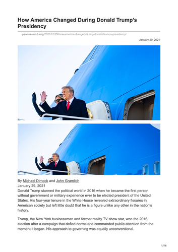 USA President Role and Powers | Teaching Resources