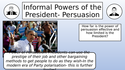 US Politics Presidential Powers of Persuasion | Teaching Resources