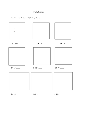 Multiplication and using Arrays to solve problems | Teaching Resources