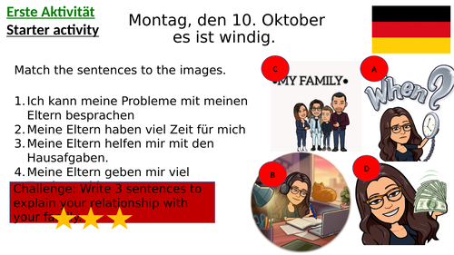 NAT 5 German - meine Familie | Teaching Resources