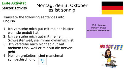 NAT 5 German - meine Familie | Teaching Resources