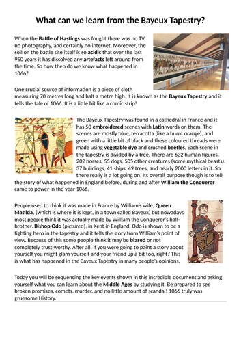 What can we learn from the Bayeux Tapestry? | Teaching Resources