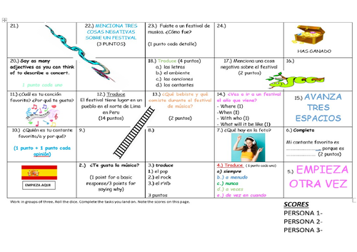 Spanish festivals speaking snakes and ladders board game | Teaching ...
