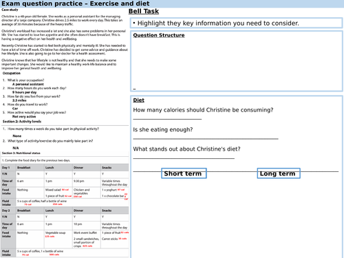 Level 3 Sport - Unit 2 - Question 1 | Teaching Resources