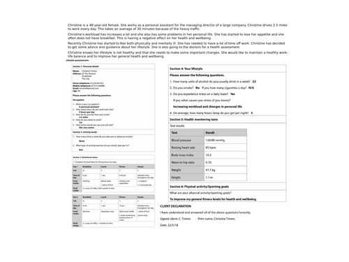 Level 3 Sport - Unit 2 - Question 1 | Teaching Resources