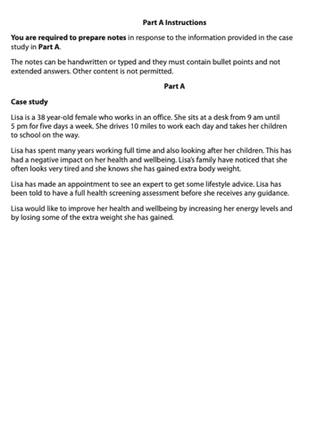 BTEC Sport Level 3 - Unit 2 - Question 2 | Teaching Resources