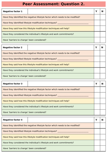 BTEC Sport Level 3 - Unit 2 - Question 2 | Teaching Resources