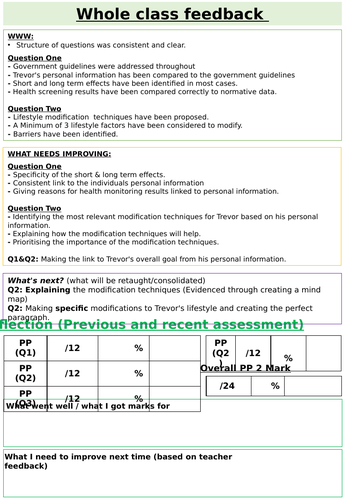 BTEC Sport Level 3 - Unit 2 - Question 2 | Teaching Resources