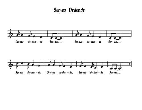 Senwa Dedende - Boomwhacker Play Along Video and Sheet Music | Teaching ...