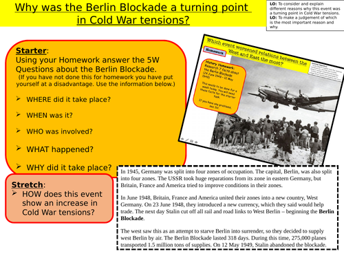 Why was the Berlin Blockade a turning point in Cold War tensions ...