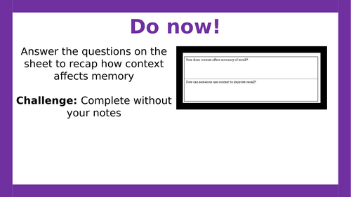 AQA GCSE Psychology: Factors affecting the accuracy of memory, false ...