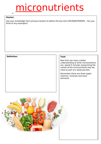 AQA GCSE Food Nutrition & Health - Nutrients | Teaching Resources AQA GCSE Food Nutrition & Health - Nutrients | Teaching Resources