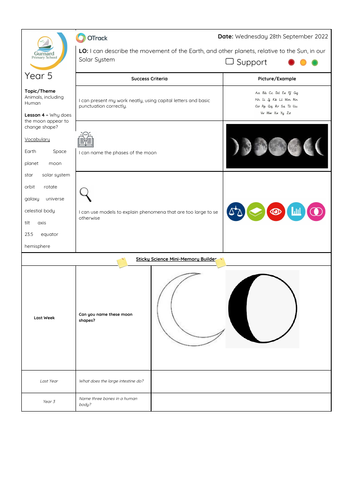 Year 5 - Earth and Space - Full Planning and Resources | Teaching Resources