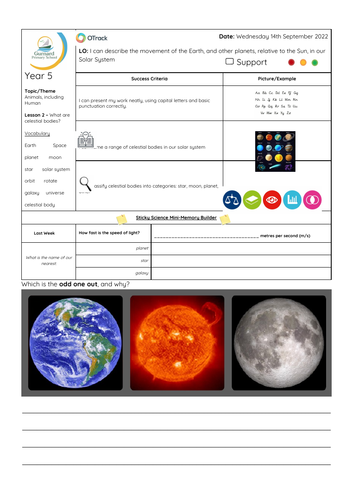 Year 5 - Earth and Space - Full Planning and Resources | Teaching Resources