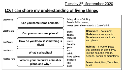 Year 2 - Living Things and Their Habitats - FULL PLANNING AND RESOURCES ...