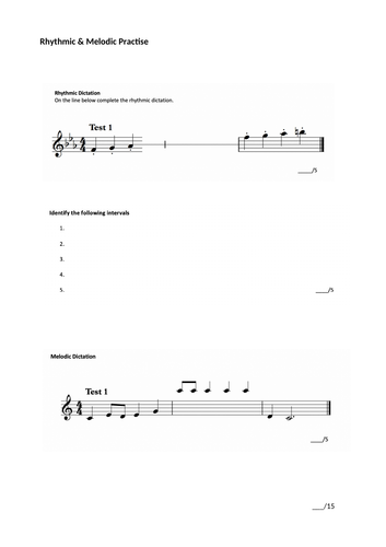 GCSE Music Dictation Lesson Resources | Teaching Resources