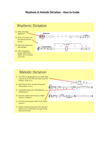 GCSE Music Dictation Lesson Resources | Teaching Resources
