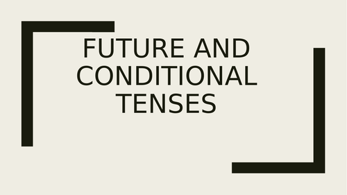 French Future and Conditional Tenses | Teaching Resources
