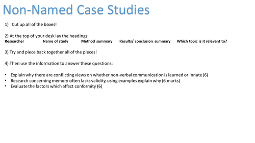 AQA GCSE non-named case studies | Teaching Resources