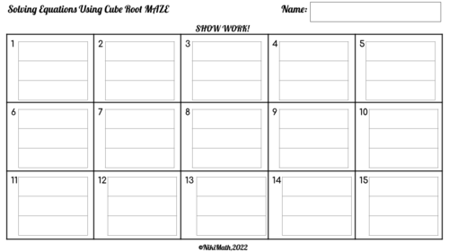Solving Equations Using Cube Root - Maze | Teaching Resources Solving Equations Using Cube Root - Maze | Teaching Resources