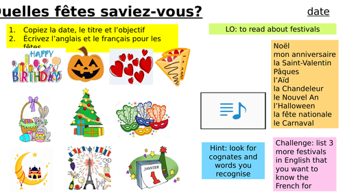 NEW - Year 8 French - Dynamo 2 - Module 2 Les Fêtes | Teaching Resources