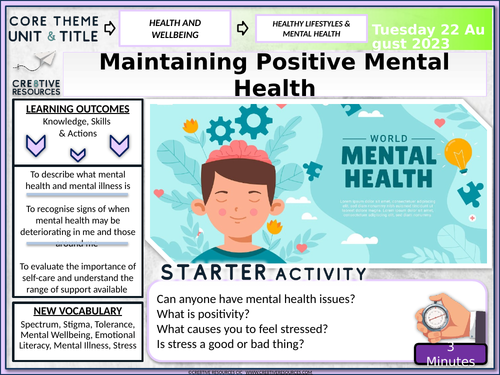 Positive Mental Health - PSHE | Teaching Resources