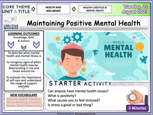 Positive Mental Health - PSHE | Teaching Resources