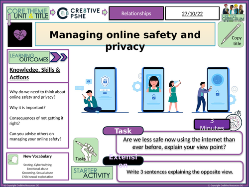 Online safety and privacy PSHE | Teaching Resources
